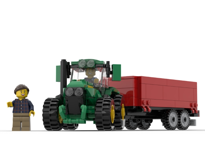 John Deere tractor with wagon - instructions from BrickLink Studio ...