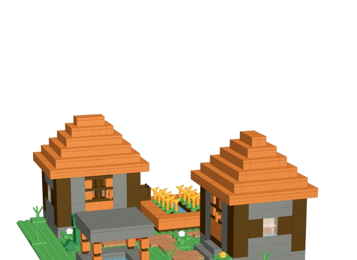 LEGO Minecraft - The Village (Custom) from BrickLink Studio [BrickLink]