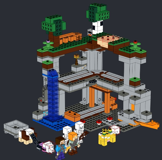 Minecraft - The First Adventure (21169) from BrickLink Studio [BrickLink]