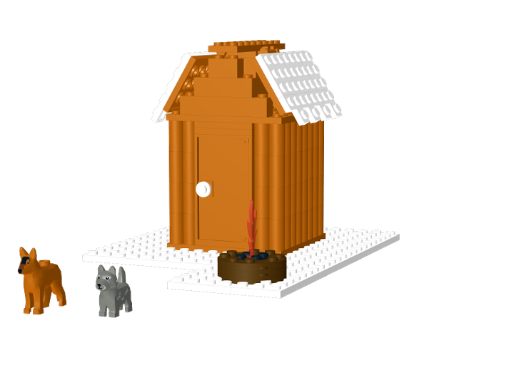 studley log cabin from BrickLink Studio [BrickLink]