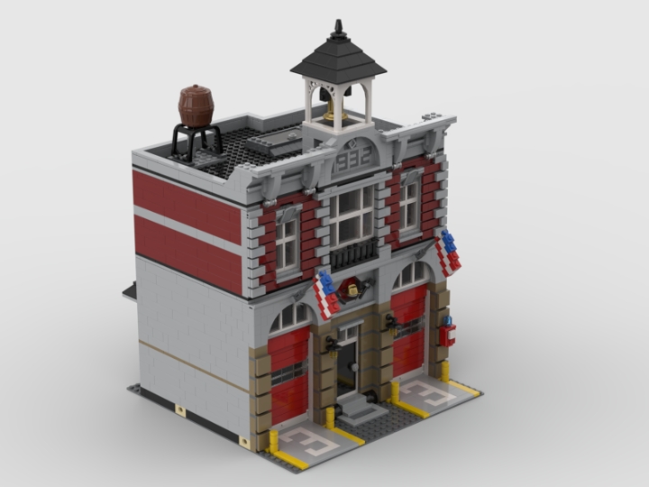 10197 Fire Brigade Double Door from BrickLink Studio [BrickLink]
