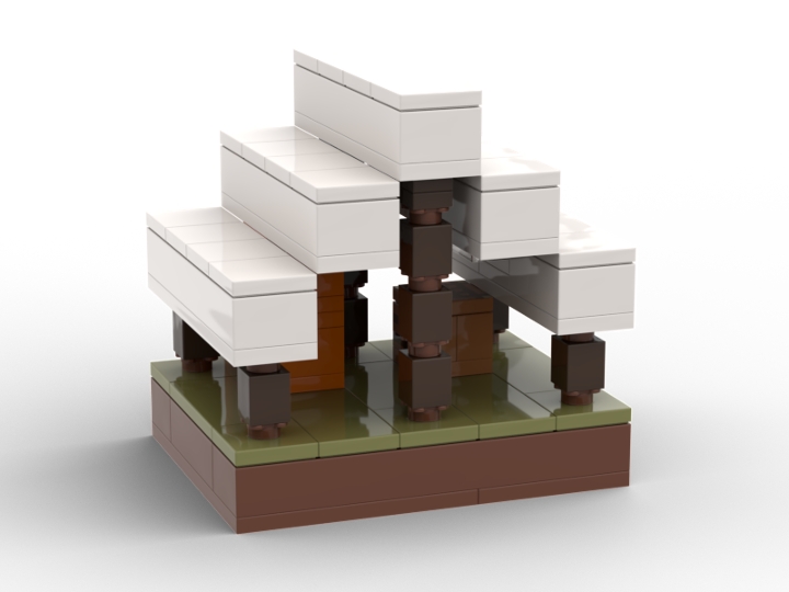 Minecraft Pillager Outpost Tent from BrickLink Studio [BrickLink]