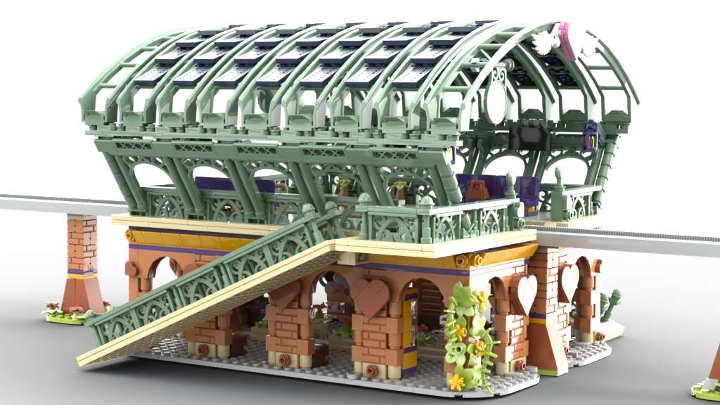 Heartlake Monorail Station from BrickLink Studio [BrickLink]
