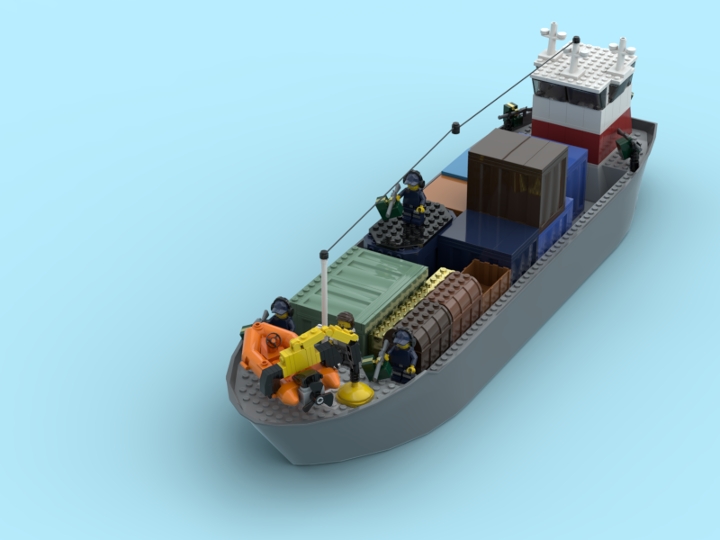 cargo boat from BrickLink Studio [BrickLink]