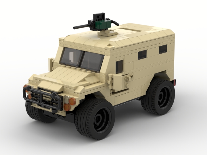 GAZ Tigr Infantry Vehicle "Desert Tan" from BrickLink Studio [BrickLink]