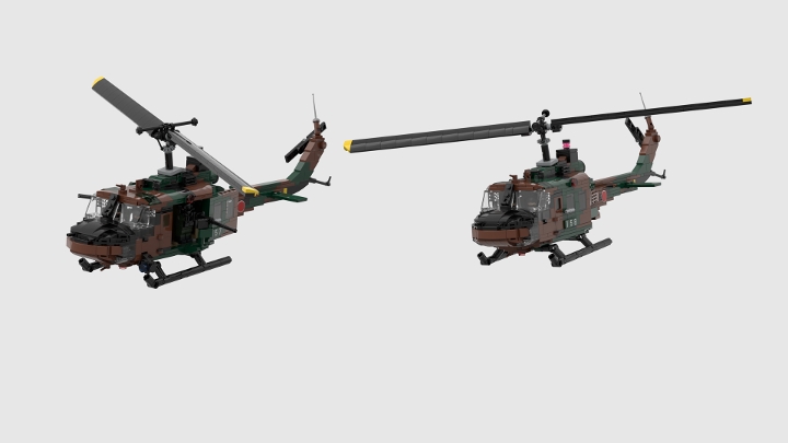 GATE JASDF UH-1J Multi-purpose Helicopter from BrickLink Studio [BrickLink]