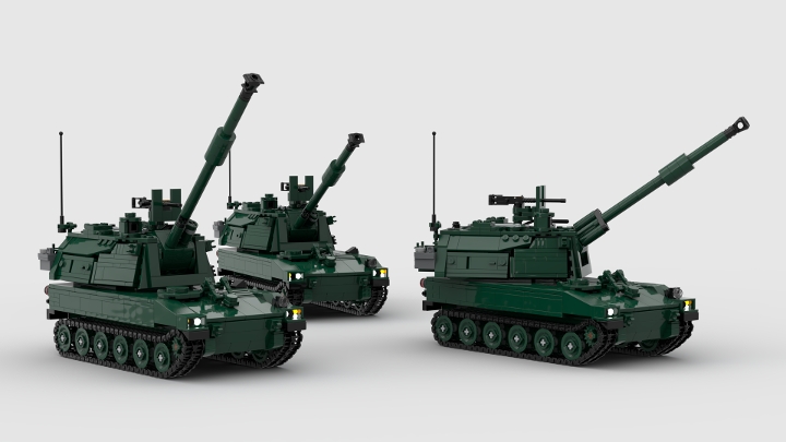 GATE JGSDF Type-75 SPH from BrickLink Studio [BrickLink]