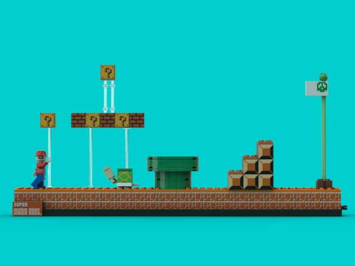 Mario World 1-1 from BrickLink Studio [BrickLink]