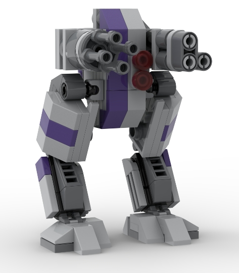 Tiny Mech with Legs and Guns from BrickLink Studio [BrickLink]