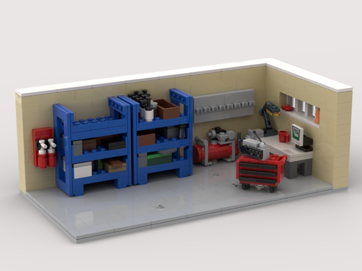 Speed champions garage from BrickLink Studio [BrickLink]