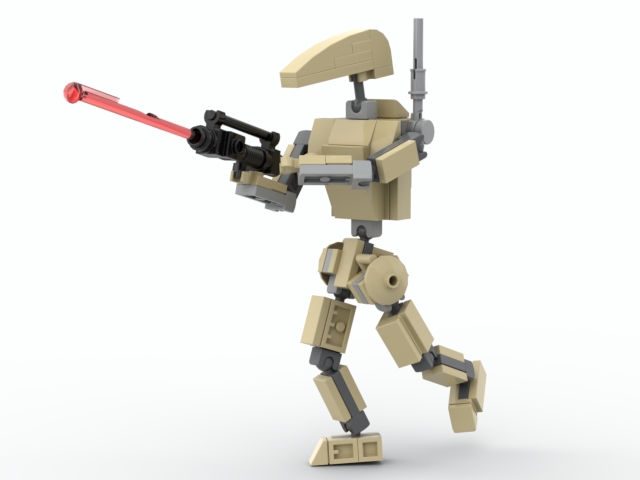 Posable Battle Droid By Maus Bricks from BrickLink Studio [BrickLink]
