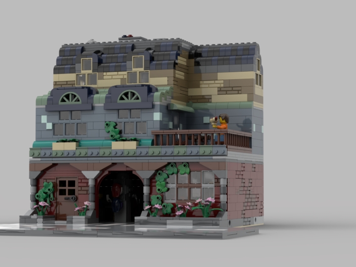 Bike and Brat modular building from BrickLink Studio [BrickLink]