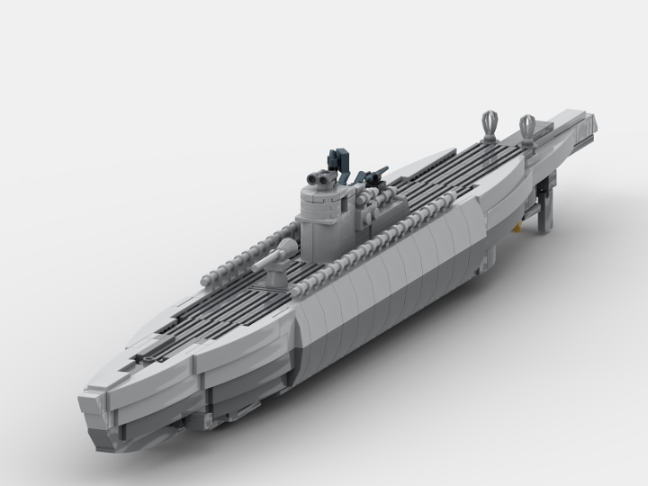 U-505 Type IXC U-Boat 1:150 Scale from BrickLink Studio [BrickLink]