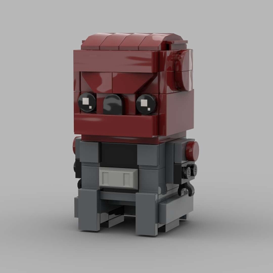 Red skull Brickheadz from BrickLink Studio [BrickLink]
