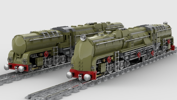 Beyer-garratt express passanger engine from BrickLink Studio [BrickLink]