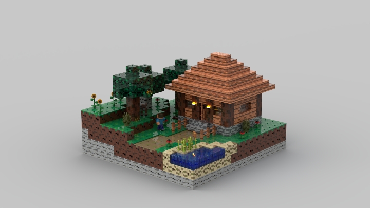Lego Mincraft System from BrickLink Studio [BrickLink]