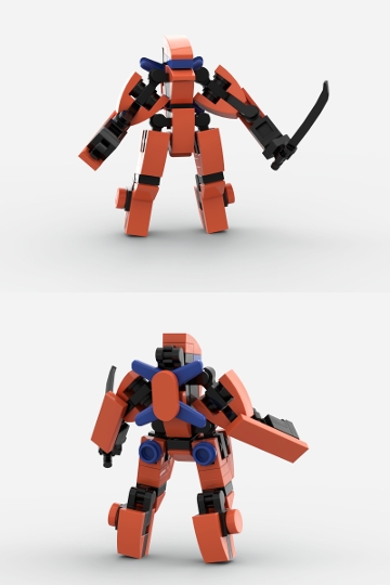 micro mech from BrickLink Studio [BrickLink]