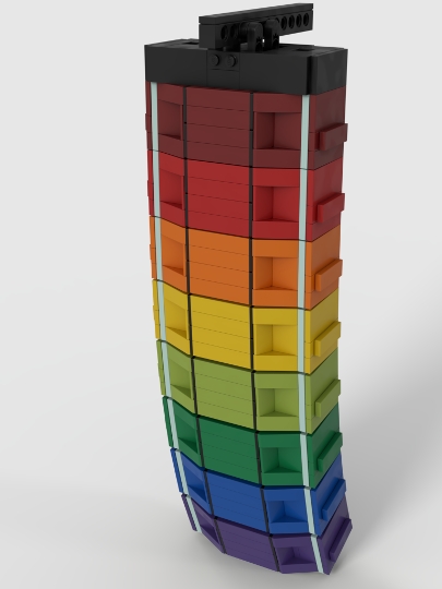 Large Format Line Array Rainbow from BrickLink Studio [BrickLink]