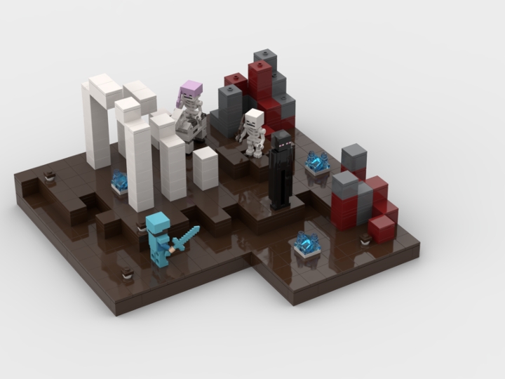 Lego Minecraft Soulsand Valley from BrickLink Studio [BrickLink]