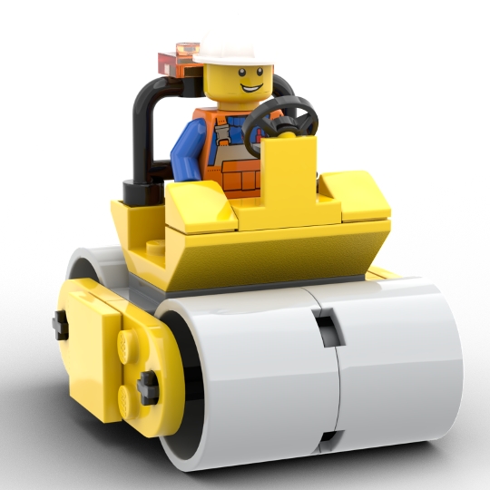 952210 Road Roller from BrickLink Studio [BrickLink]