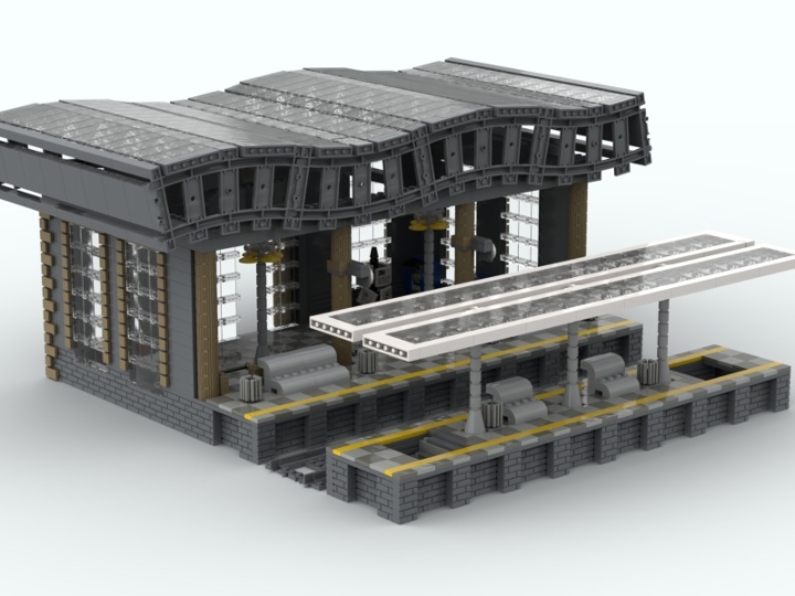 Train station from BrickLink Studio [BrickLink]