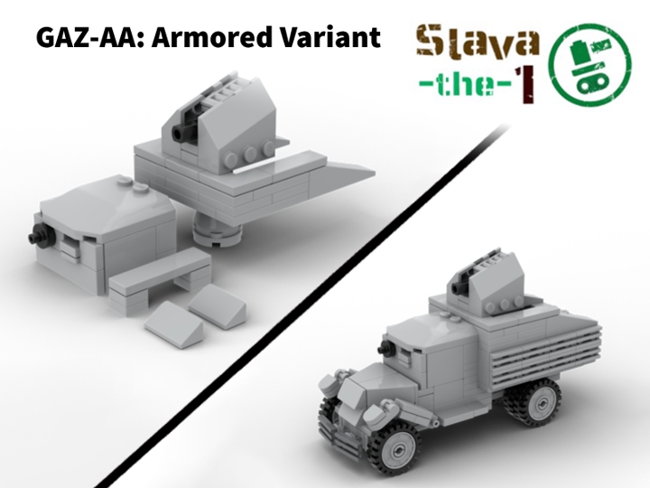 GAZ-AA: Armored Car Variant from BrickLink Studio [BrickLink]