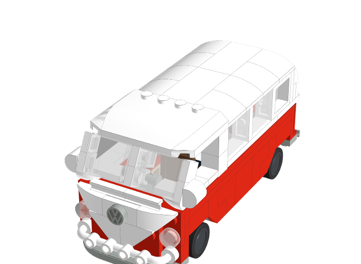 VolksWagen Type-2 Van from BrickLink Studio [BrickLink]
