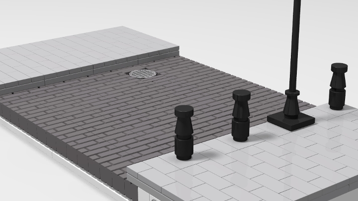 Road with sidewalk from BrickLink Studio [BrickLink]