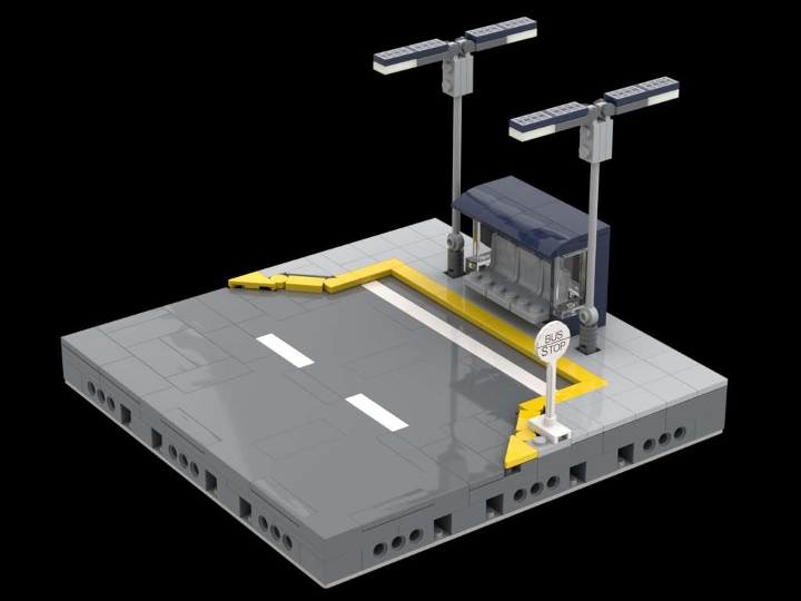 Road And Bus Stop from BrickLink Studio [BrickLink]