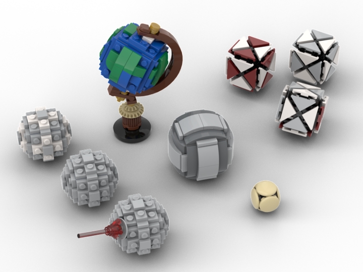 Lowell Spheres (Globes, Balls) from BrickLink Studio [BrickLink]