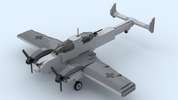 WW2 German Messerschmidt Bf 110 Heavy Fighter from BrickLink Studio ...