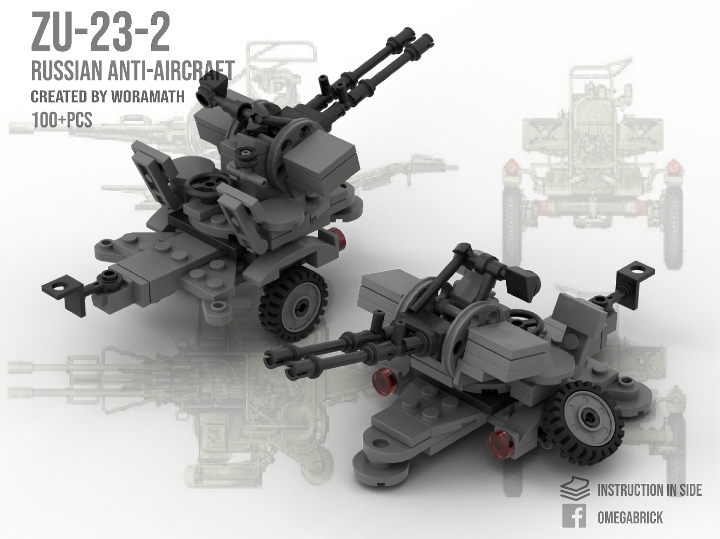 ZU-23-2 from BrickLink Studio [BrickLink]