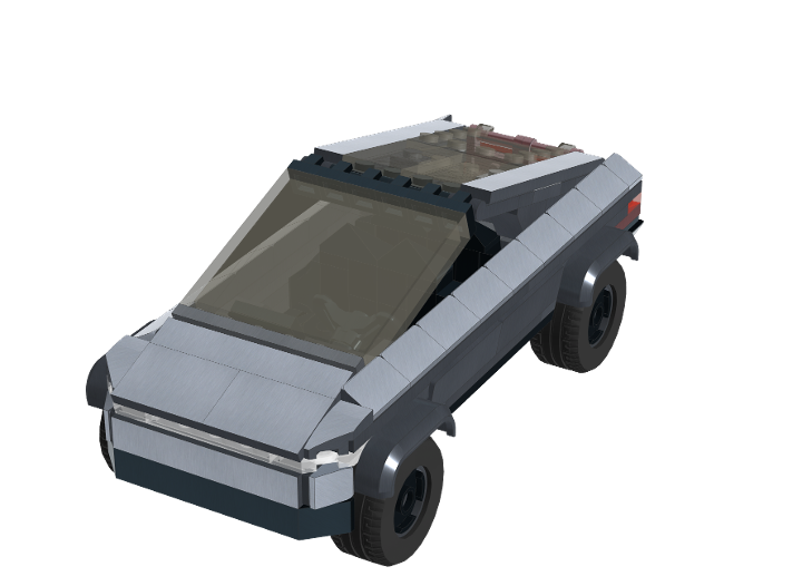 Cyber Truck: Silver Clear Edition from BrickLink Studio [BrickLink]