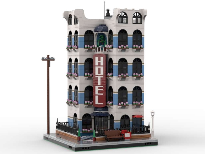 Corner Hotel from BrickLink Studio [BrickLink]
