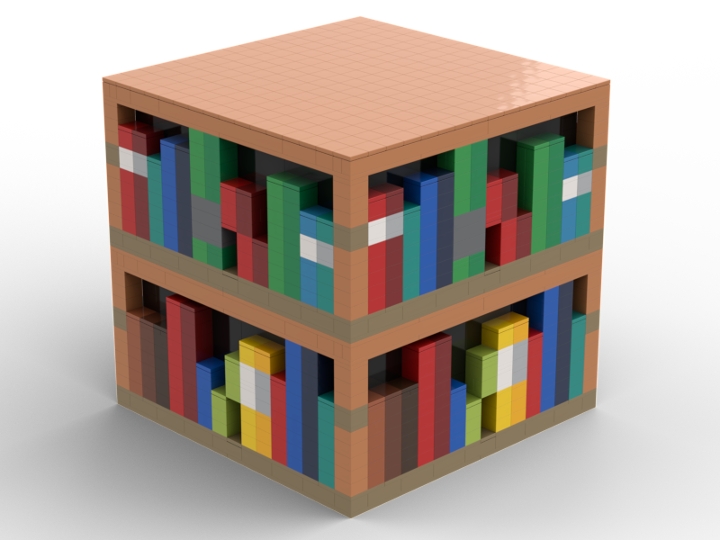 Minecraft Bookshelf from BrickLink Studio [BrickLink]