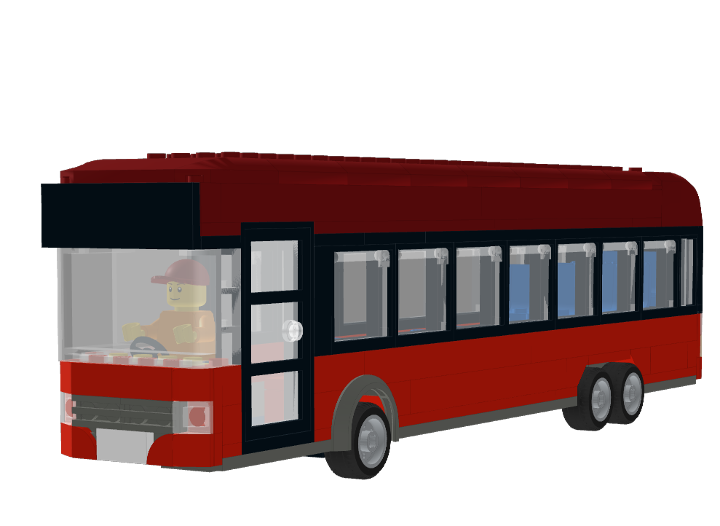 2x red bus from BrickLink Studio [BrickLink]