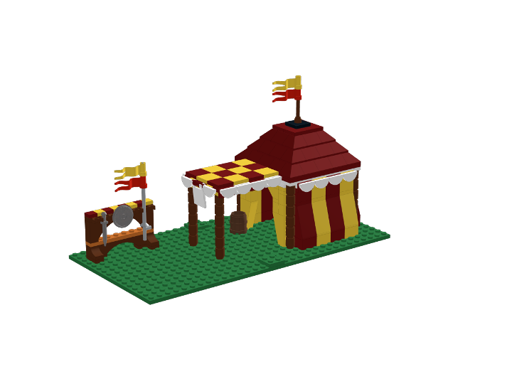 medieval tent (red) from BrickLink Studio [BrickLink]