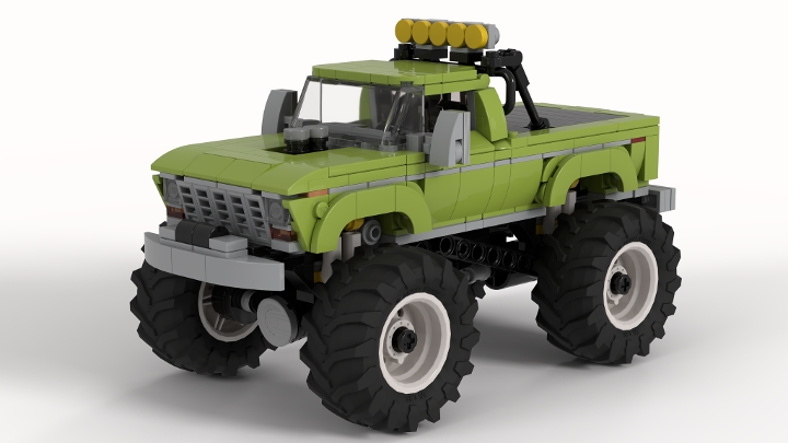 1979 Ford F250 Lime Green Monster truck !! from BrickLink Studio ...