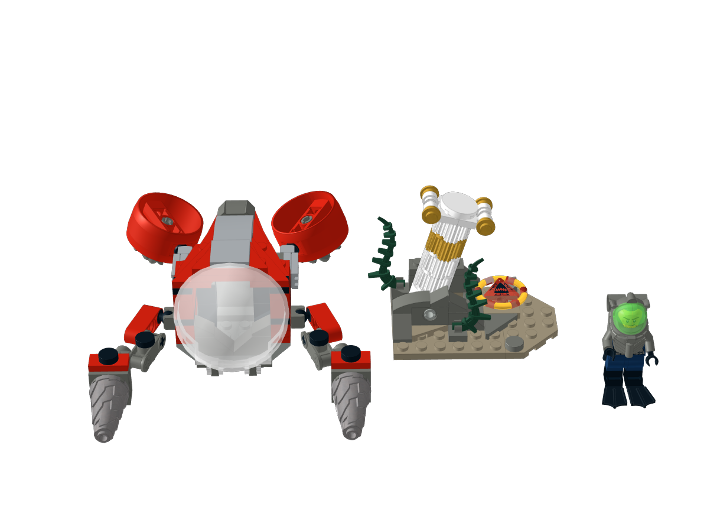 Lego Atlantis Set Custom 1 from BrickLink Studio [BrickLink]