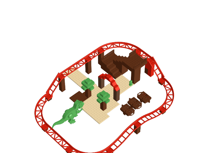 dino coaster from BrickLink Studio [BrickLink]