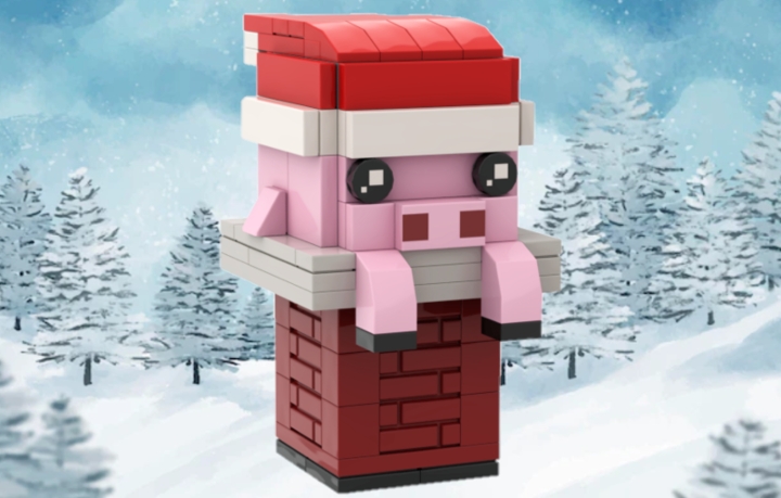 Santa Pig from BrickLink Studio [BrickLink]