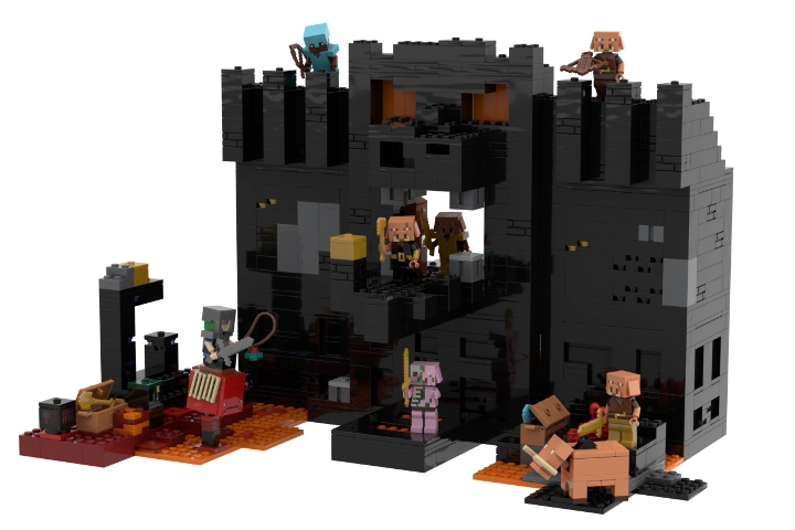 Minecraft Bastion Remnant from BrickLink Studio [BrickLink]
