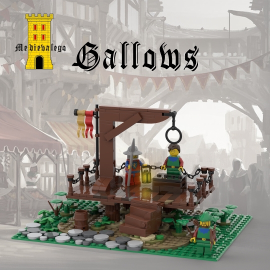 Medieval gallows from BrickLink Studio [BrickLink]