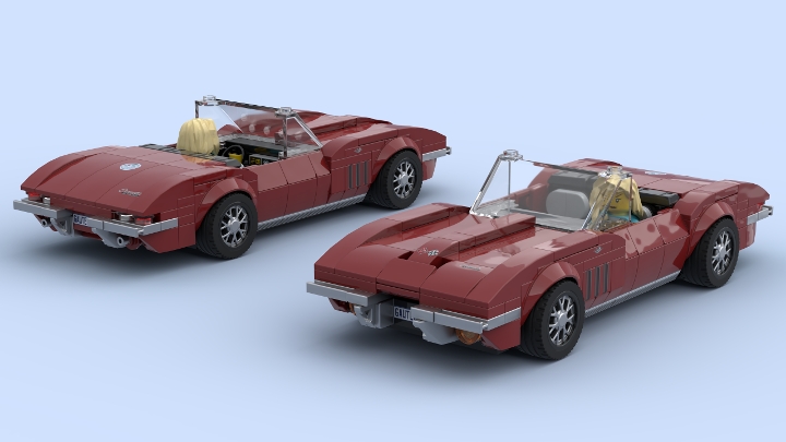 Corvette C2 Stingray Convertible from BrickLink Studio [BrickLink]