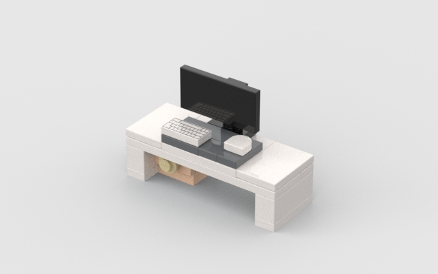 computer setup from BrickLink Studio [BrickLink]