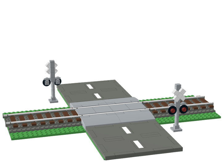 American Railroad Crossing from BrickLink Studio [BrickLink]