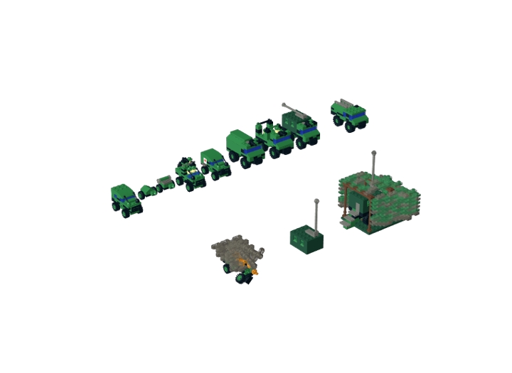 Wheeled DK army vehicles - UPDATED - final from BrickLink Studio ...