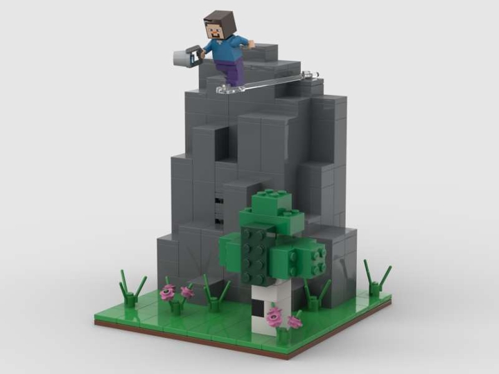 Minecraft MLG Water Bucket from BrickLink Studio [BrickLink]