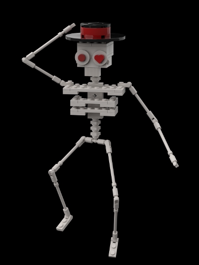 Posable Halloween Skeleton from BrickLink Studio [BrickLink]