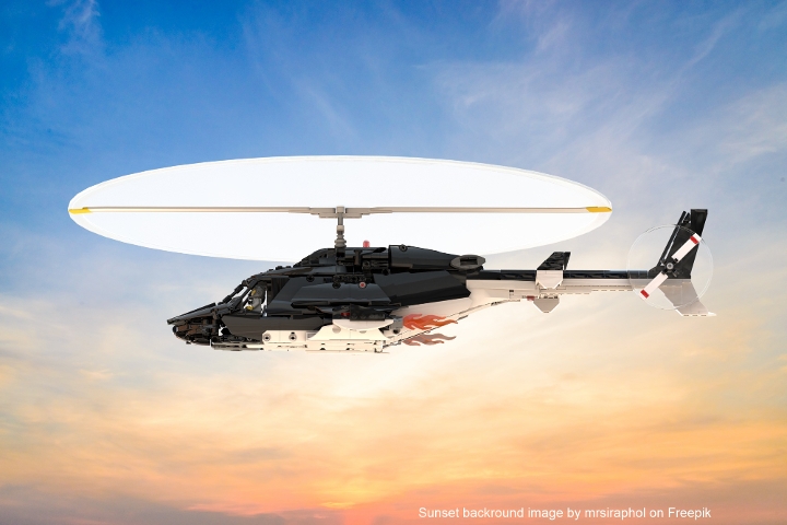 Airwolf 1:25 Scale Model from BrickLink Studio [BrickLink]